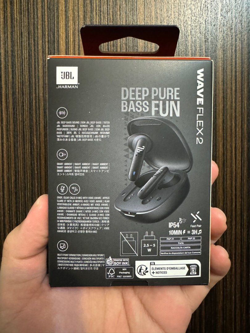 JBL Wave Flex 2 - Black, Audio, Earphones on Carousell