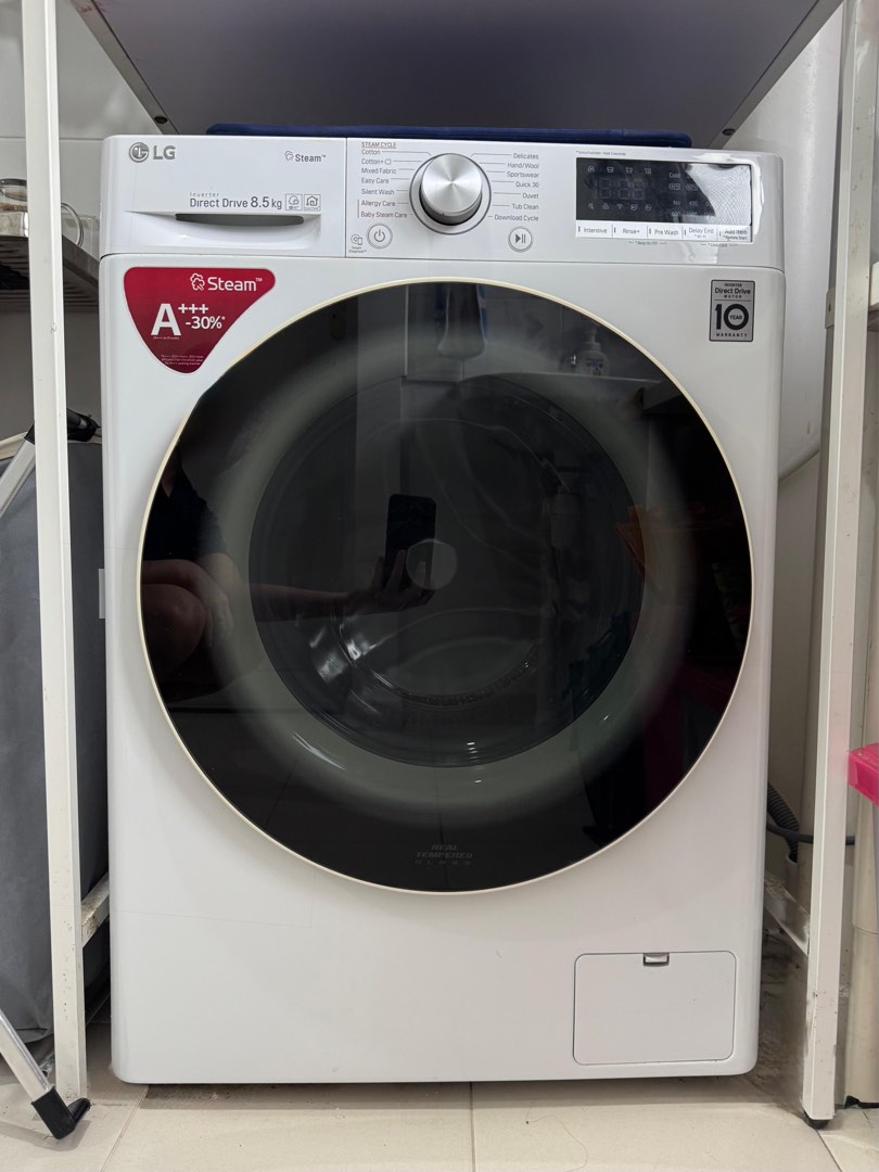 LG Steam Direct Drive 8.5kg Washing Machine FV1285S4W, TV & Home ...