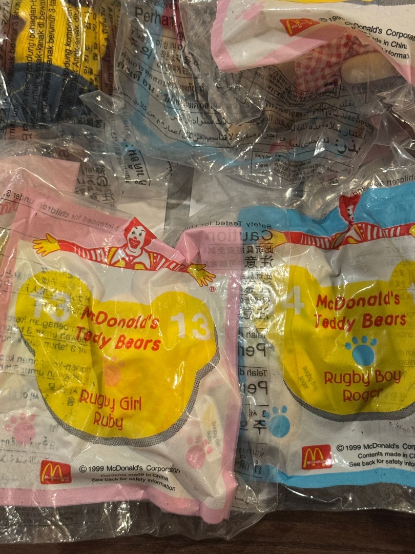 McDonald's Happy Meal Teddy Bear toys (1999), Hobbies & Toys ...