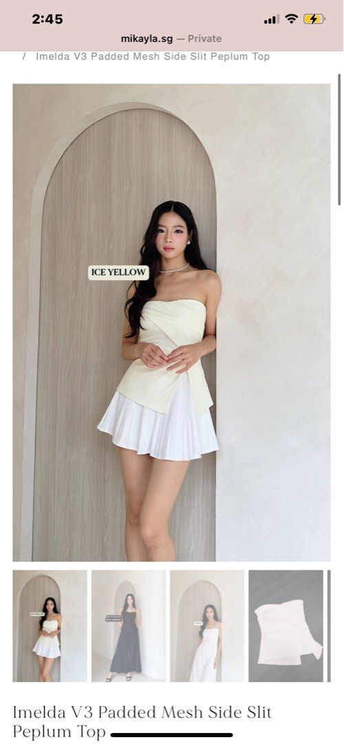 Mikayla imelda V3 top ice yellow, Women's Fashion, Tops, Blouses on ...