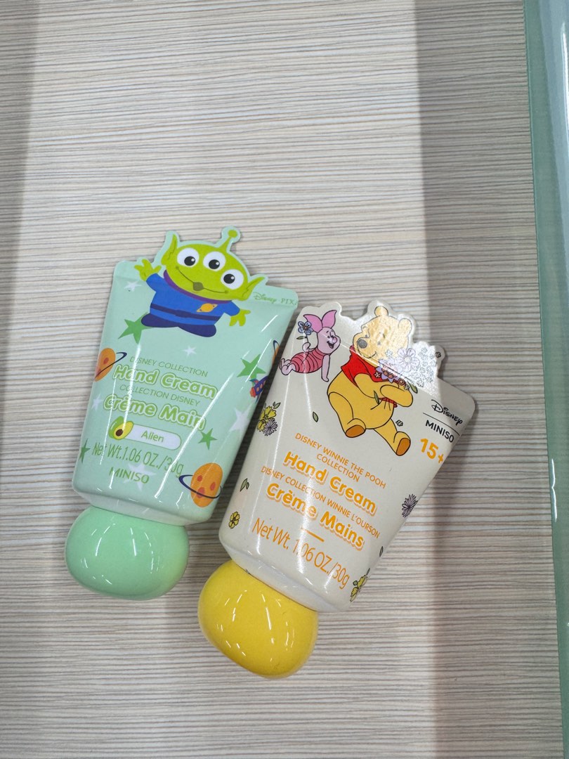 Miniso Disney Winnie the Pooh & Alien 手霜, 美容＆個人護理, 指甲美容＆其他 - Carousell