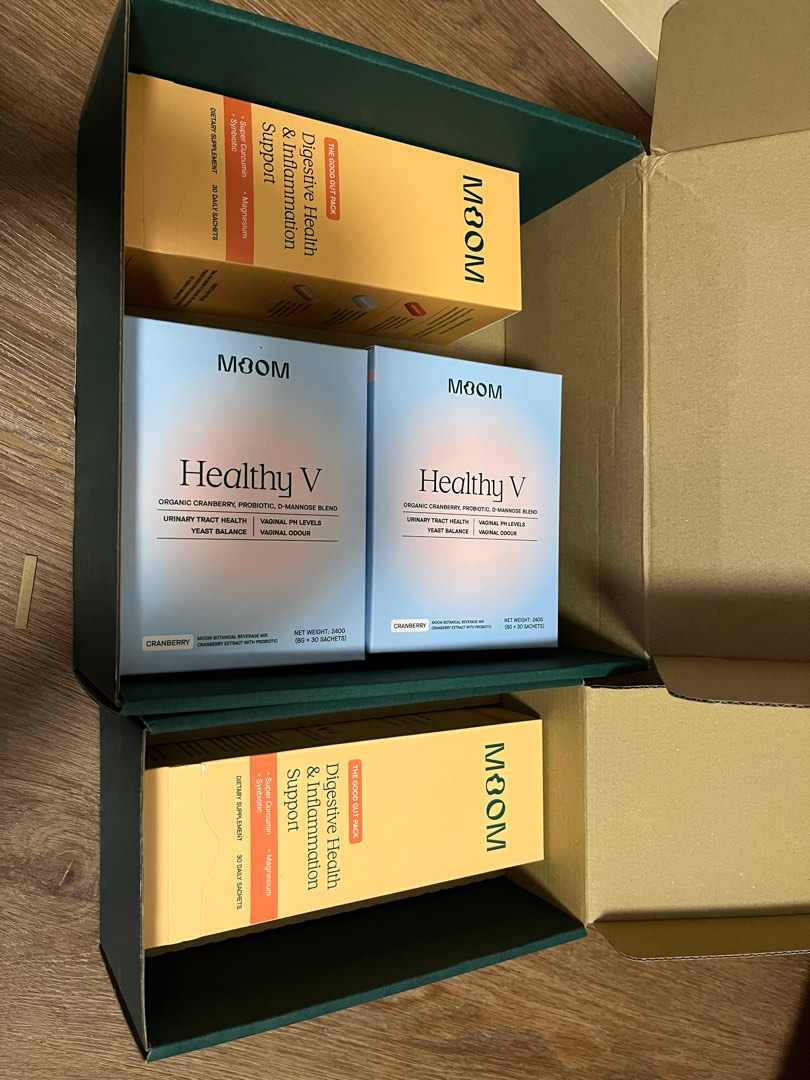 MOOM Healthy V & Digestive Health Pack, Health & Nutrition, Health ...