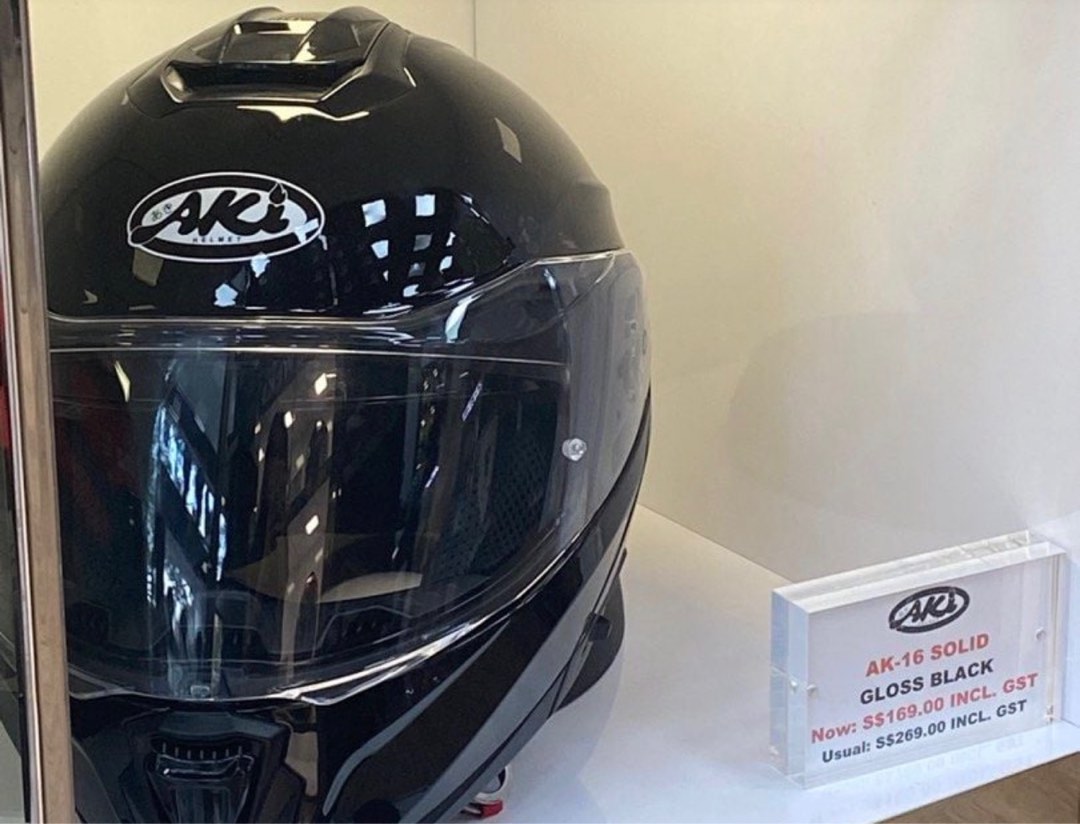 NEW aki ak-16 helmet (modular) + parani m10 intercom, Motorcycles ...