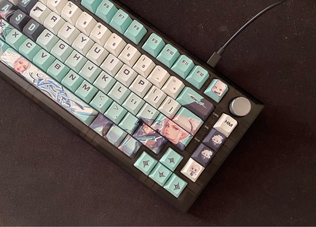 [New] Valorant Jett RGB Custom Gaming Mechanical Keyboard | 70% Layout ...