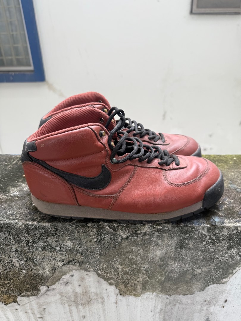 Nike Air Approach Mid Leather Henna Black, Men's Fashion, Footwear ...