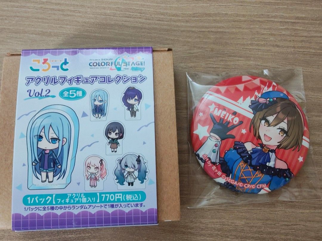 Pjsk project sekai kanade acrylic figure and meiko badge proseka prsk ...