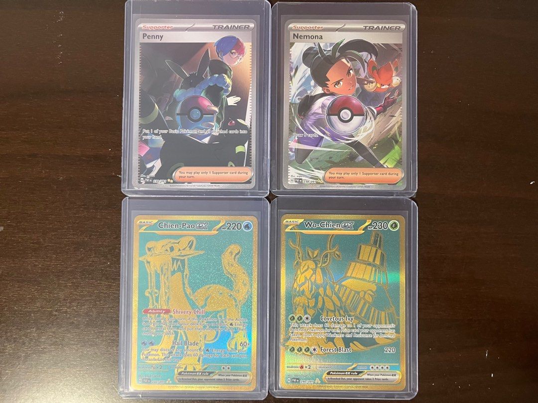 🔥Pokemon Paldean Fates SIR Penny Nemona Gold Chien-Pao Wo-Chien EX Rare ...