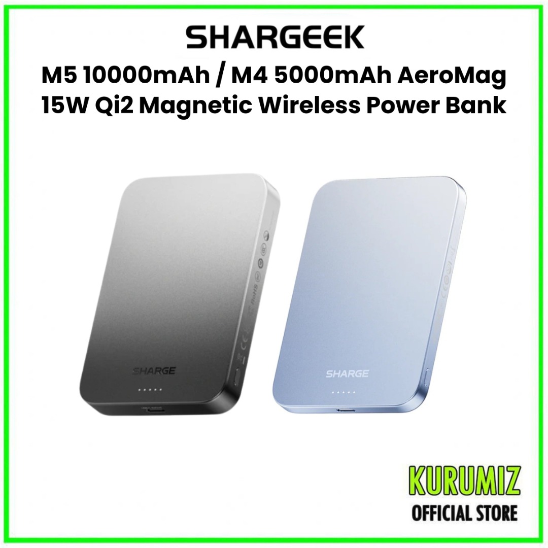 Sharge (Shargeek) M5 10000mAh / M4 5000mAh AeroMag 15W Qi2 Magnetic ...