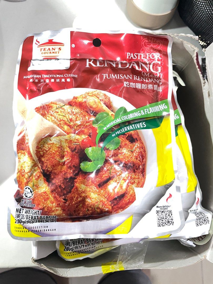Tean’s Gourmet Rendang Paste for meat, Food & Drinks, Spice & Seasoning ...