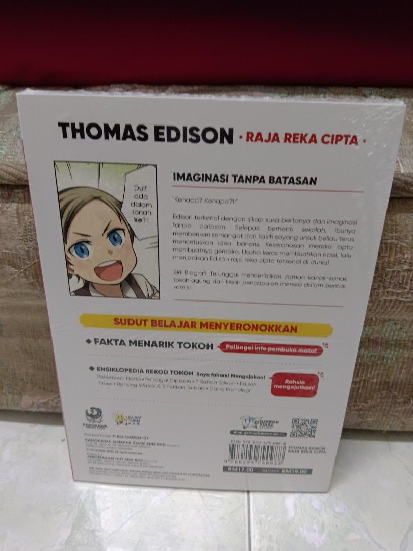 Komik Thomas Edison: Raja Reka Cipta, Hobbies & Toys, Books & Magazines ...