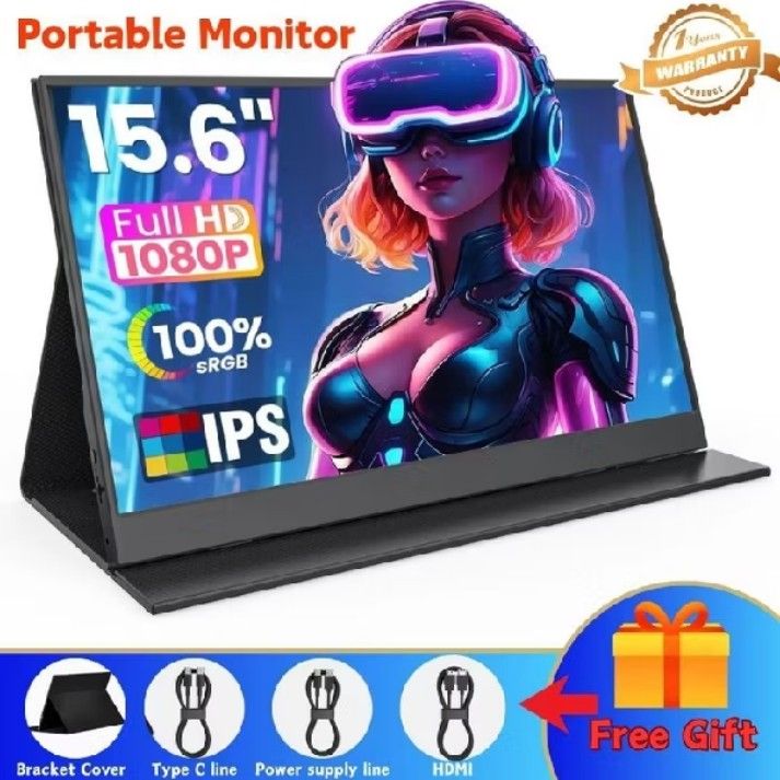 15.6" Portable Monitor - Full HD 1080P, Computers & Tech, Parts ...