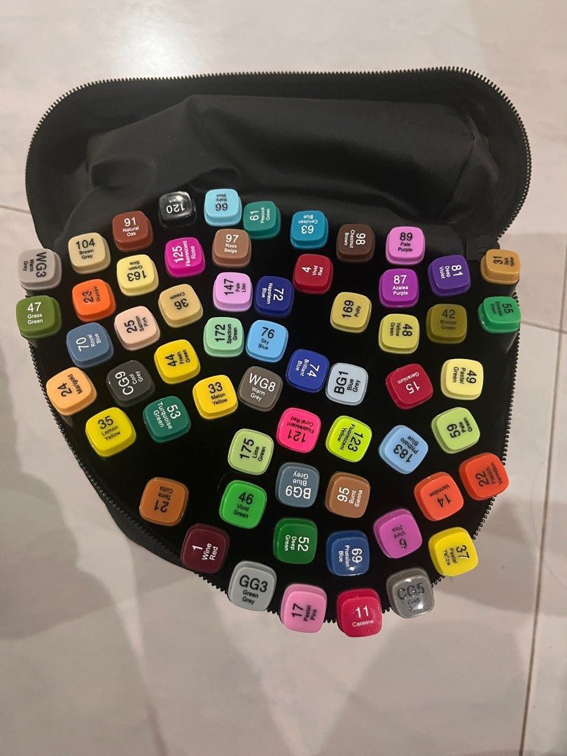 60 pieces colour set Art and Craft twin marker stationery Children ...