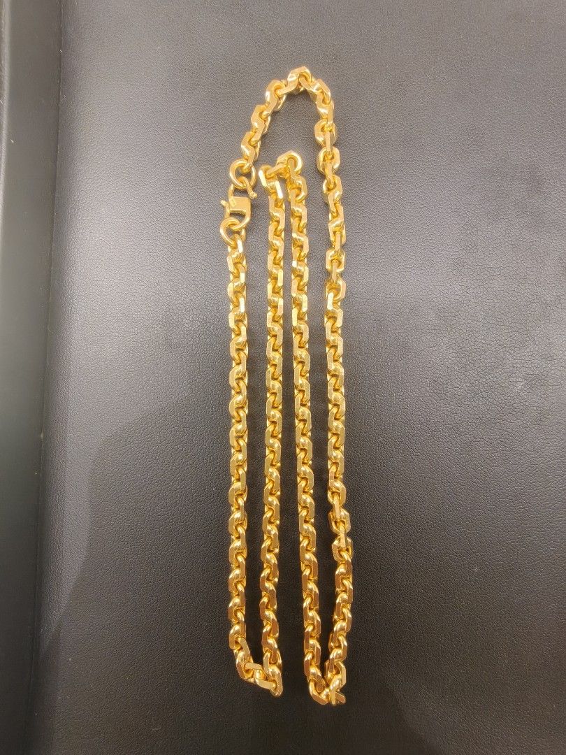 (175/g)916 Gold Chain (Wan Zi), Men's Fashion, Watches & Accessories ...