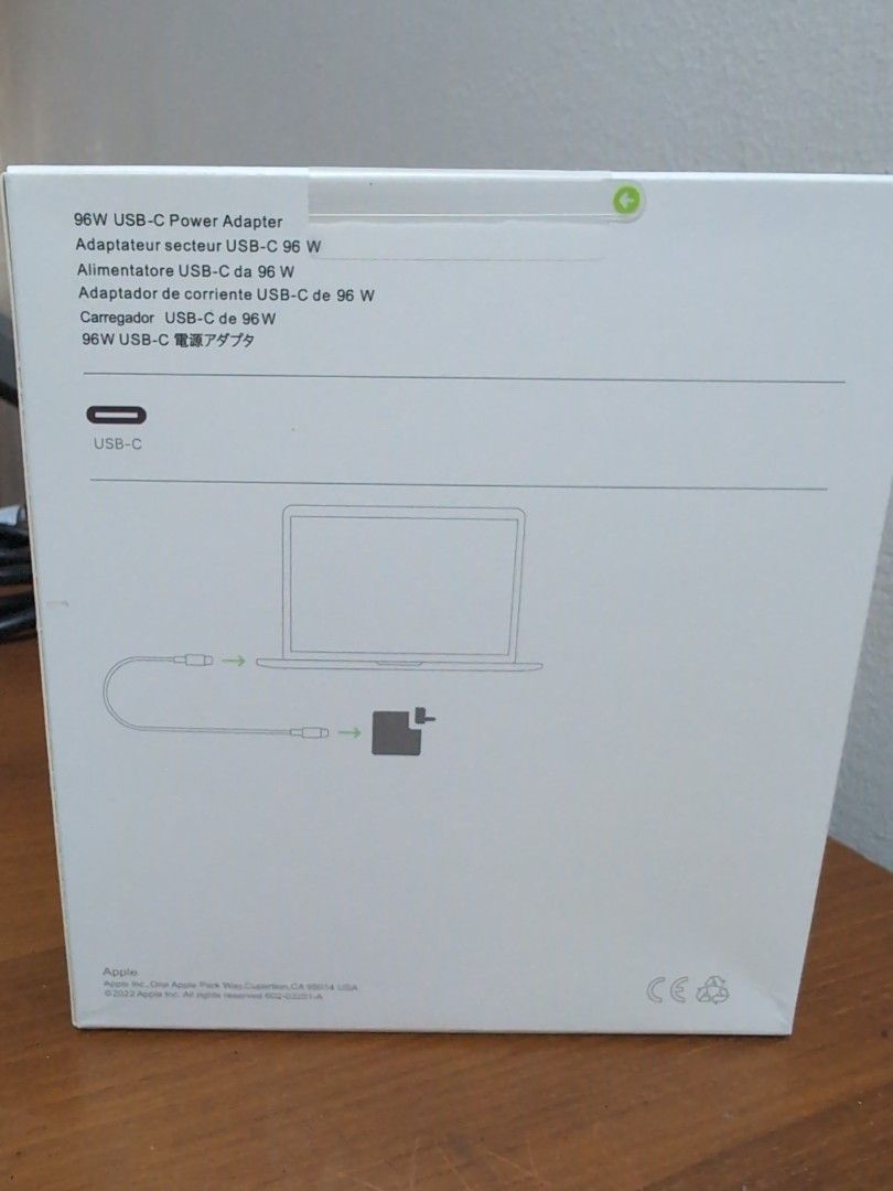 Apple USB-C 96W Power Adapter Fast Charger Model A2166, Computers ...