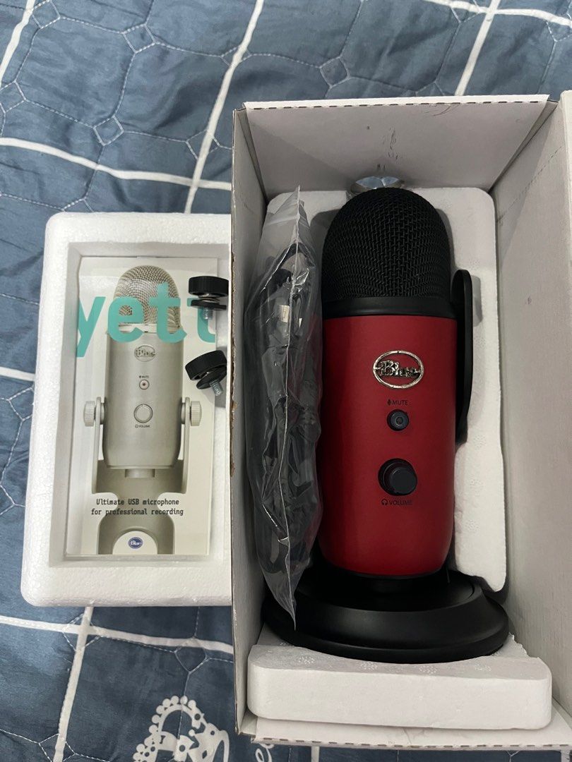 Blue Yeti USB Microphone - Red, Audio, Microphones on Carousell