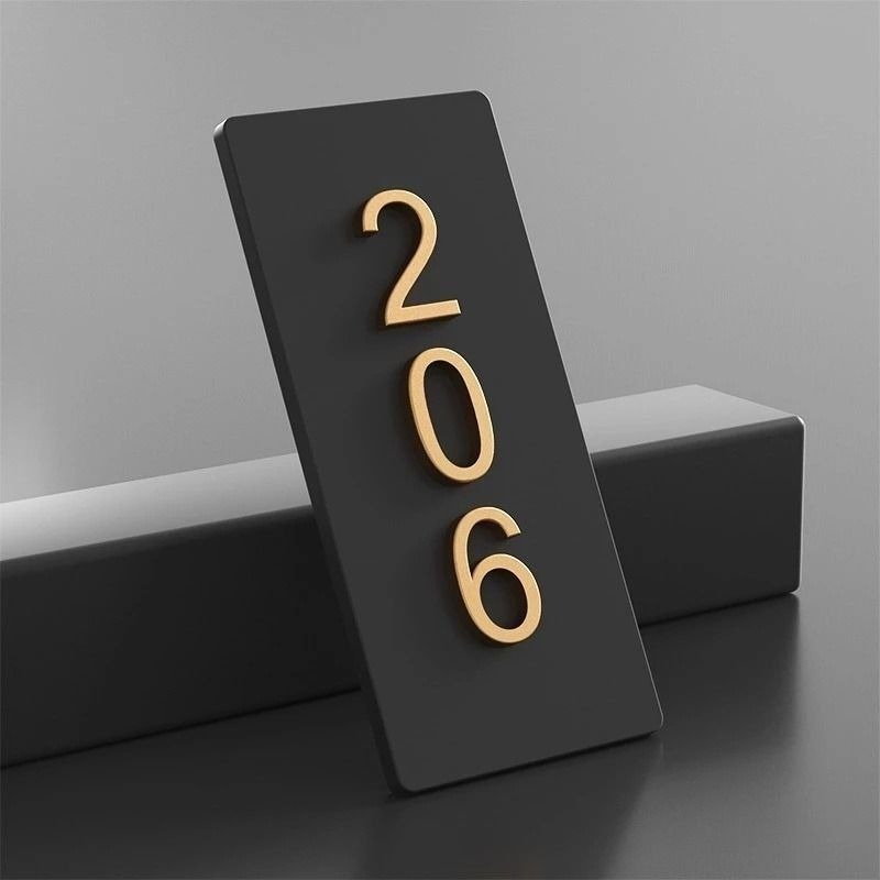 Custom Acrylic Door Number Signage | Personalized House Unit Room ...