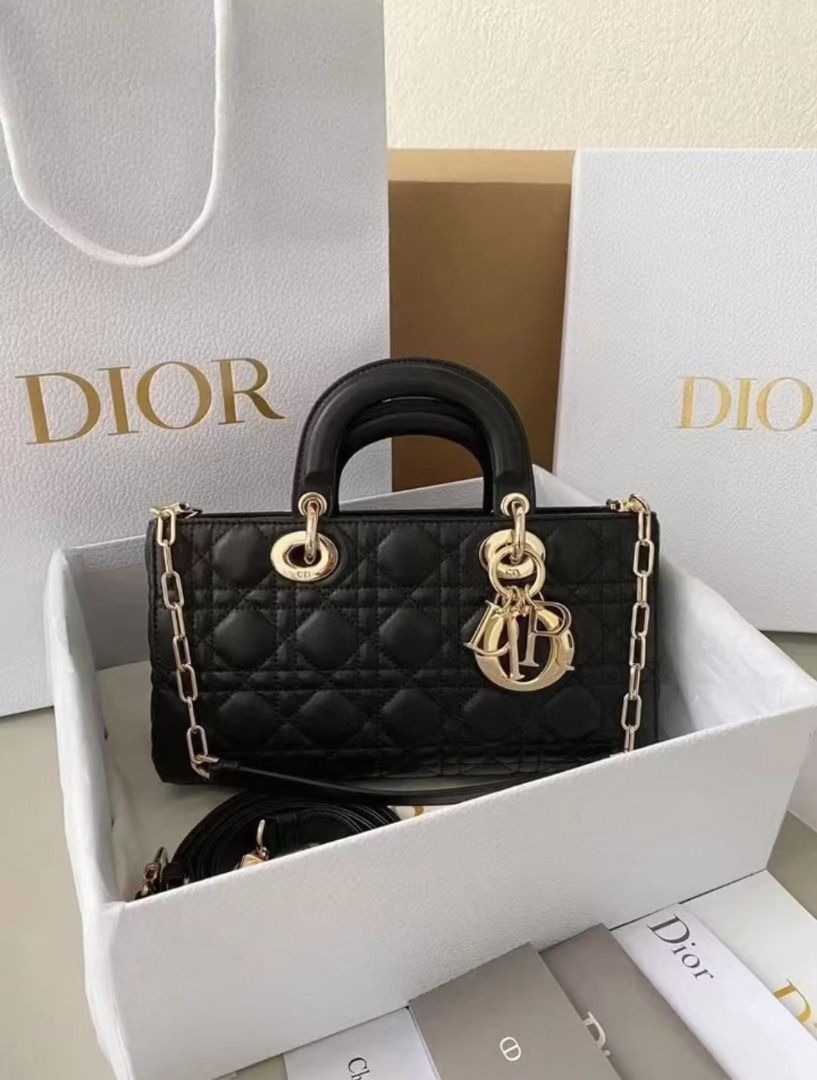 DIOR Lady D-Joy Medium Sheepskin Shoulder Crossbody Bag, Women's ...