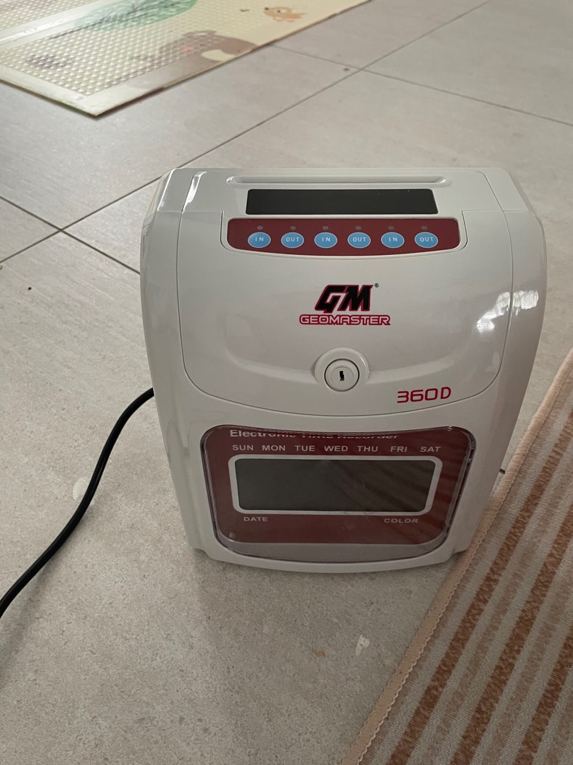 gm geomaster 360d time keeper punch card machine, Computers & Tech ...