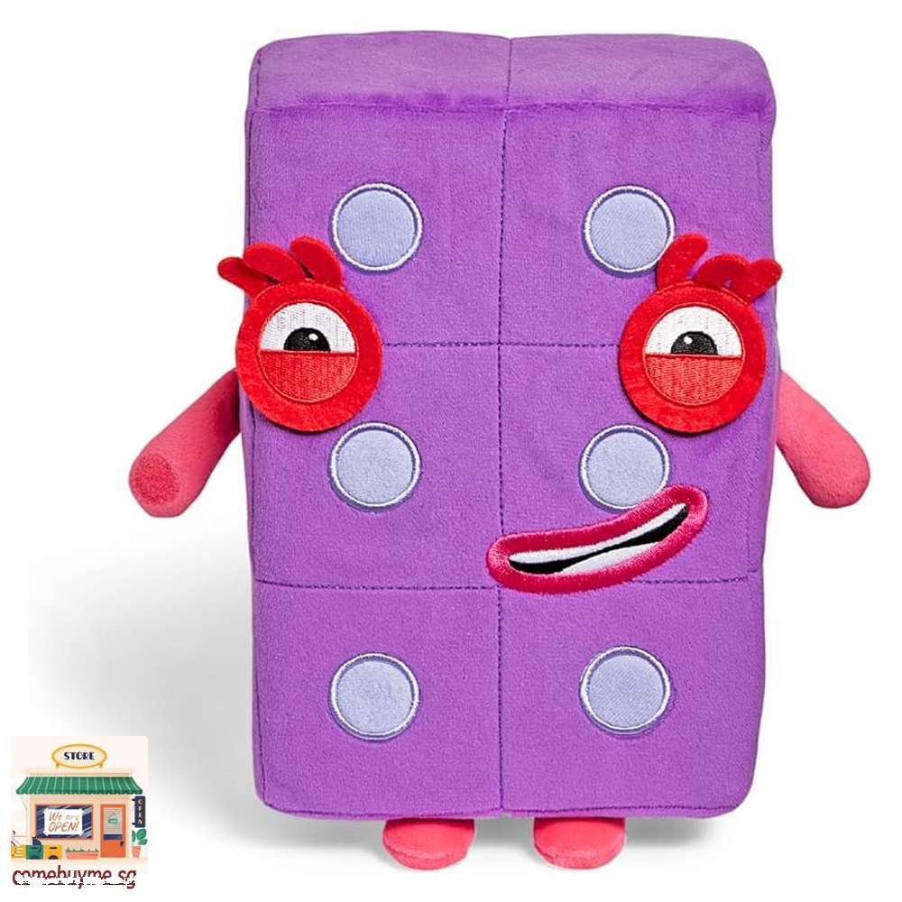 hand2mind Numberblock Six Playful Pal, Plush Figure Toys, Numbers for ...