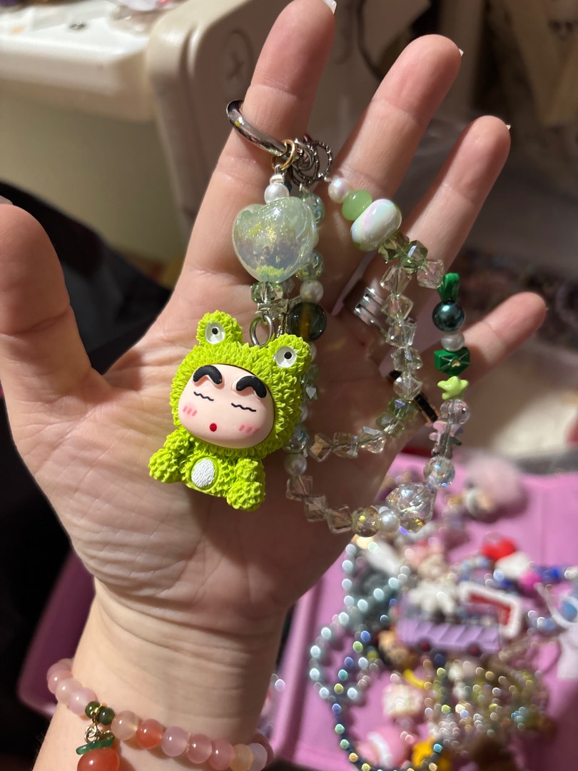 Handmade labi xiao xin Keychain with Beads, Hobbies & Toys, Stationery ...