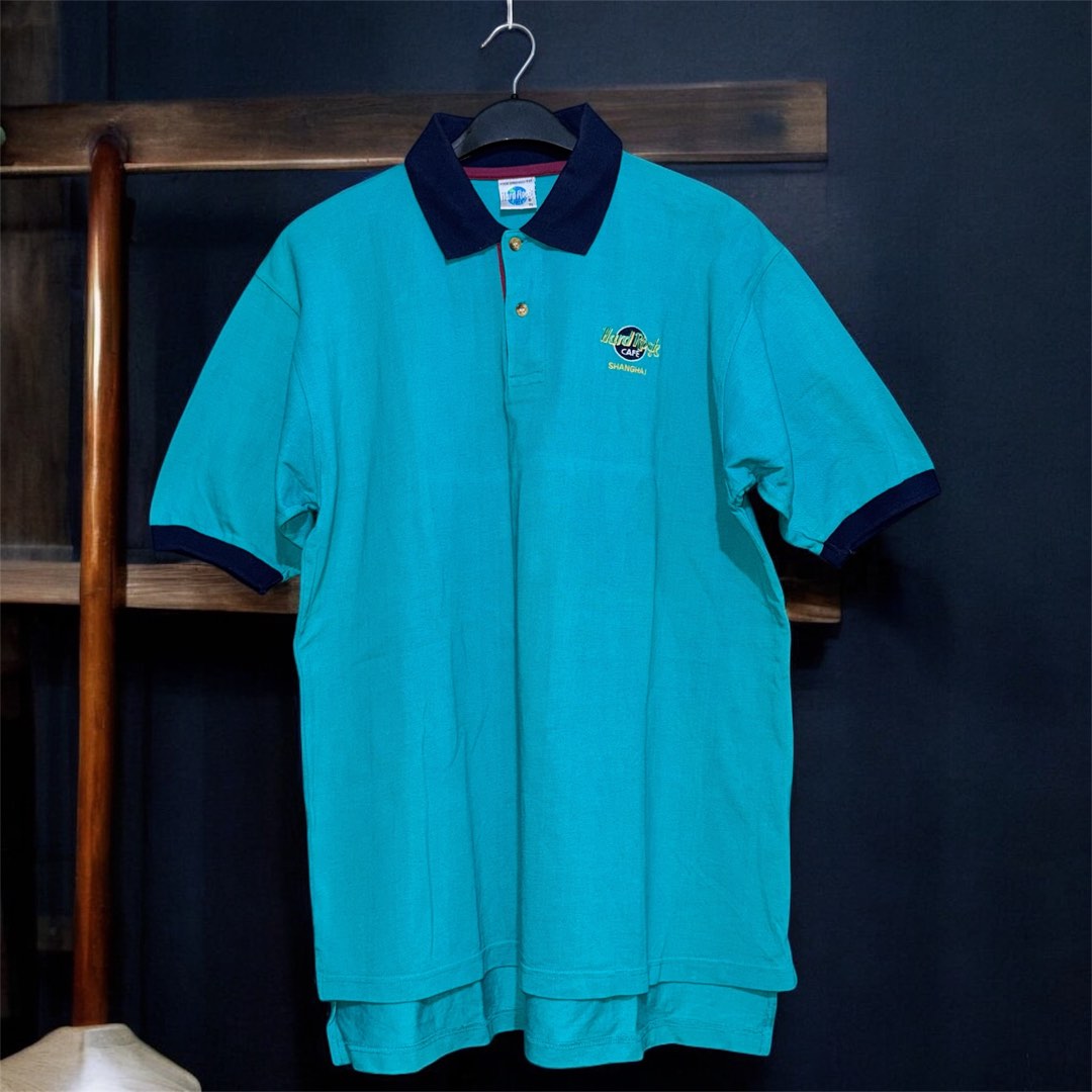 HARDROCK SHANGHAI polo shirt | kaos kerah vintage hard rock 90s 00s y2k ...