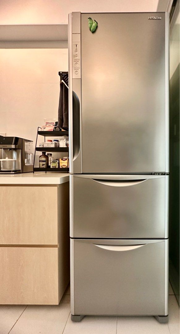 Hitachi Fridge 375L Refrigerator - Inox Colour, TV & Home Appliances ...