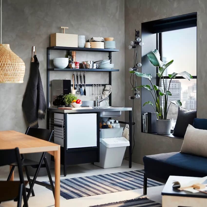 IKEA Ravaror Mini kitchen BBQ Stainless Steel, Furniture & Home Living ...