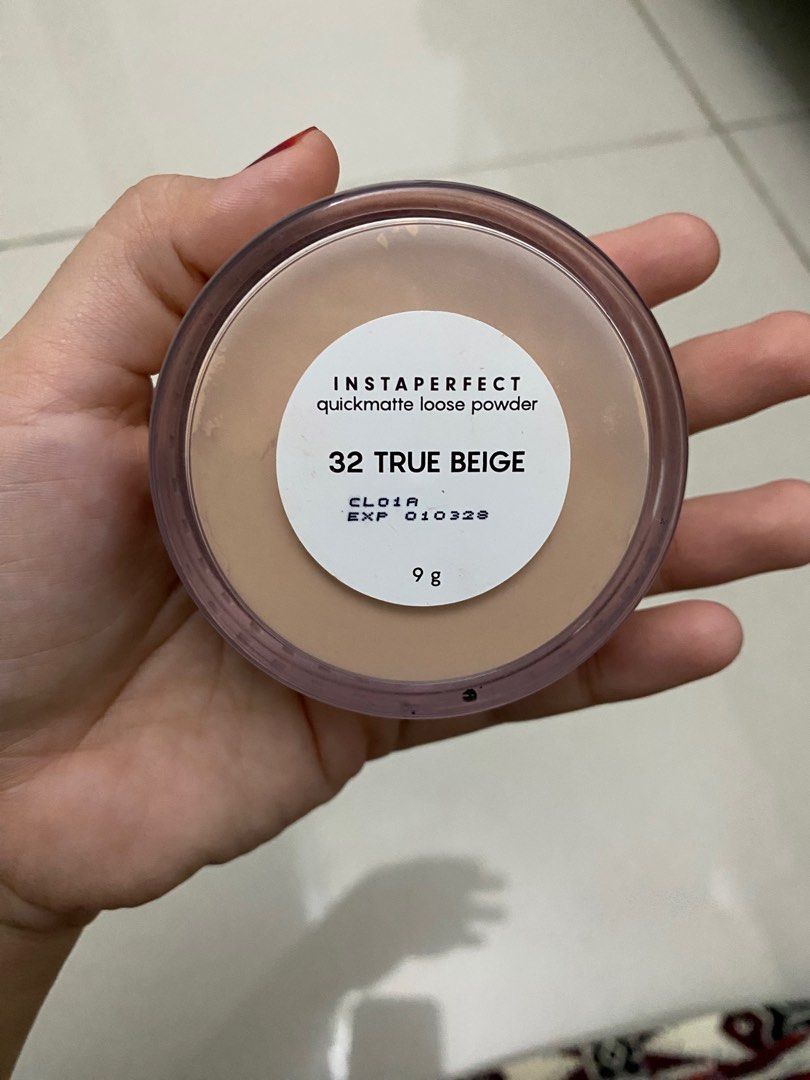 InstaPerfect Quickmatte Loose Powder - 32 True Beige, Beauty & Personal ...