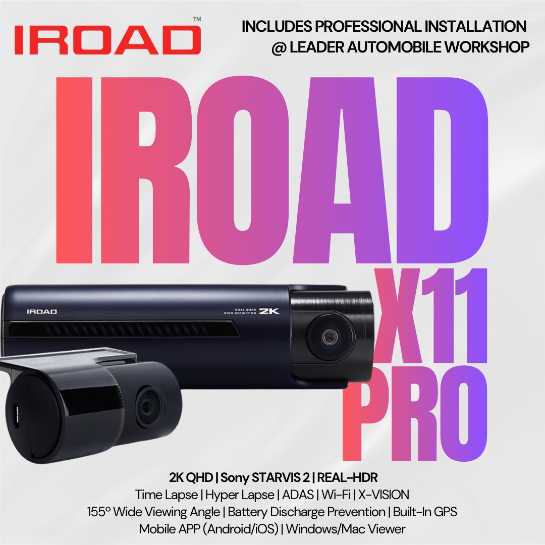 📸INSTALLATION INCL.📸 IROAD X11 Pro Dual 2K QHD Dashcam , Car ...