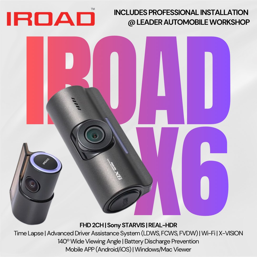 📸INSTALLATION INCL.📸 IROAD X6 Dual FHD Dashcam, Car Accessories ...