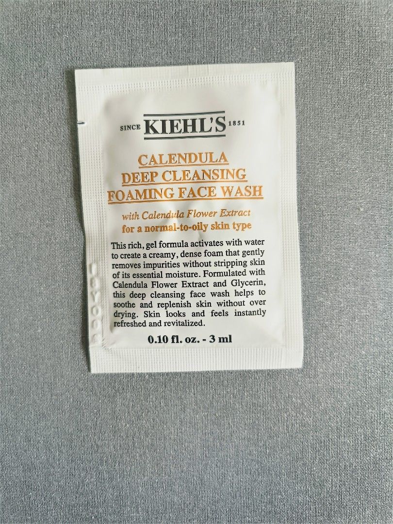 Kiehl's Calendula Deep Cleansing Foaming Face Wash (10 sachets), Beauty ...