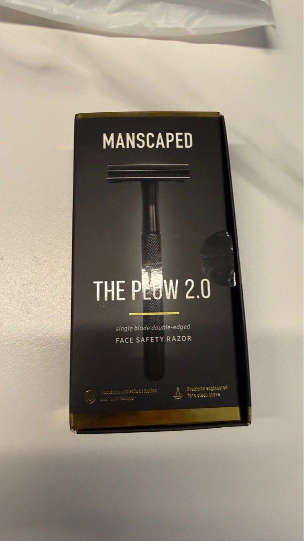 Manscaped The Plow 2.0 Single Blade Safety Razor, Beauty & Personal ...