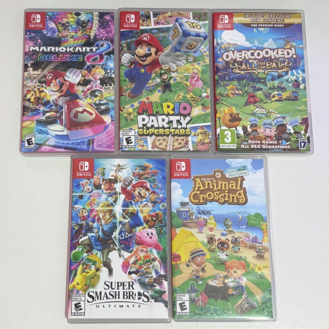 Nintendo Switch Games (Mario Kart 8 Deluxe, Mario Party Superstars ...