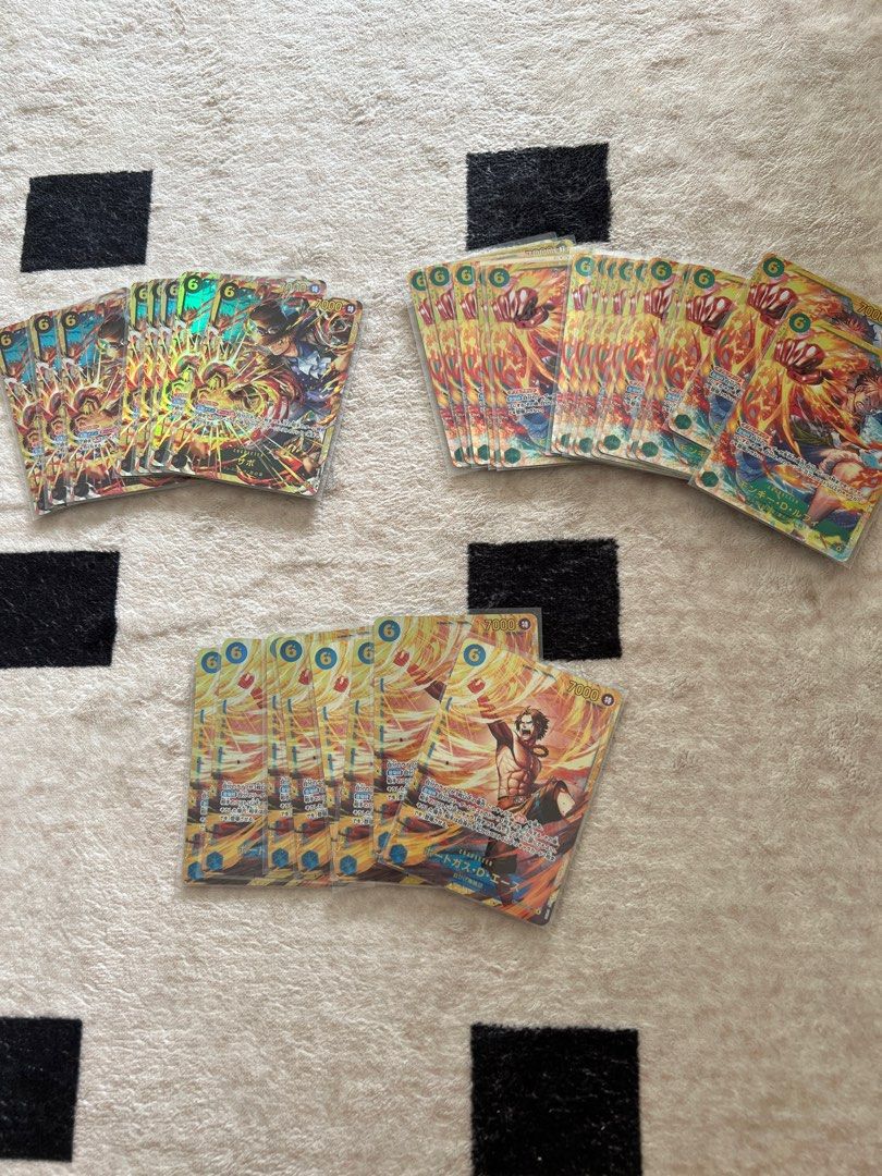 One Piece TCG OP13 SEC Luffy, Ace and Sabo (7 Dec), Hobbies & Toys ...