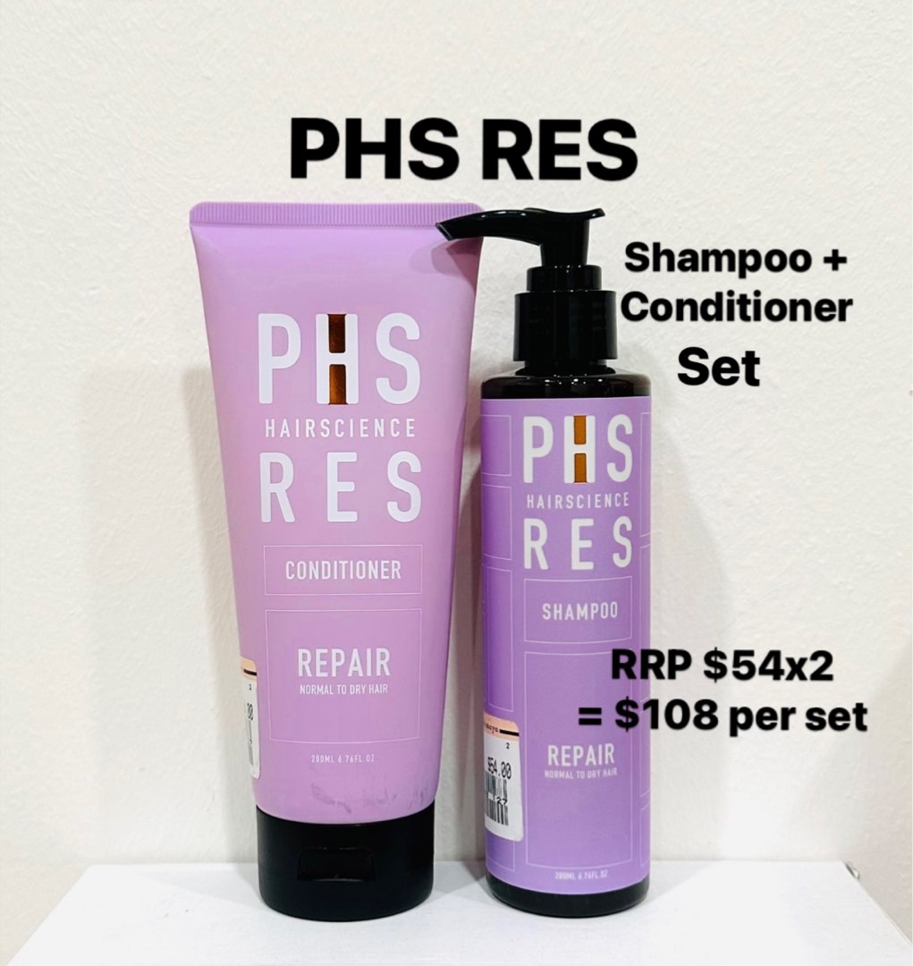 PHS HAIRSCIENCE RES Repair Shampoo & Conditioner Set Expiry 09&12/2027 ...