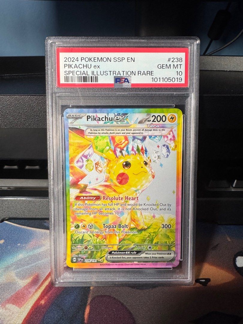 PSA 10 Pikachu ex #238 Surging Sparks Pokemon Scarlet & Violet, Hobbies ...