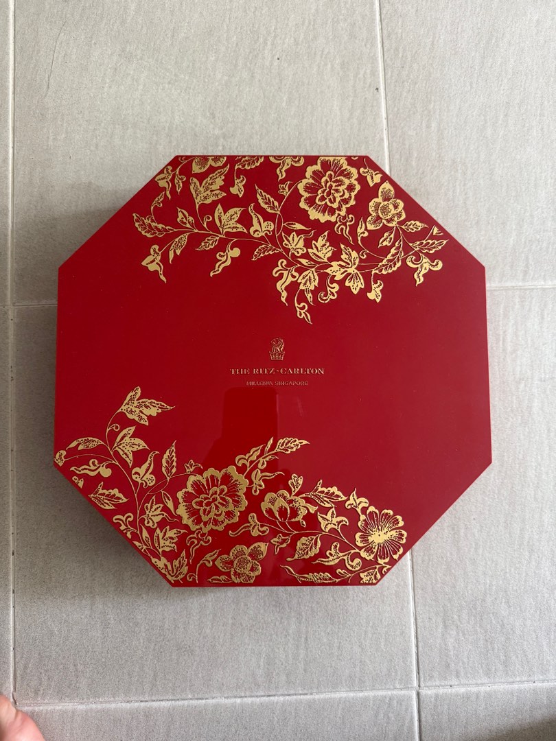 The Ritz-Carlton Red Octagon Gift Box, Furniture & Home Living, Home ...