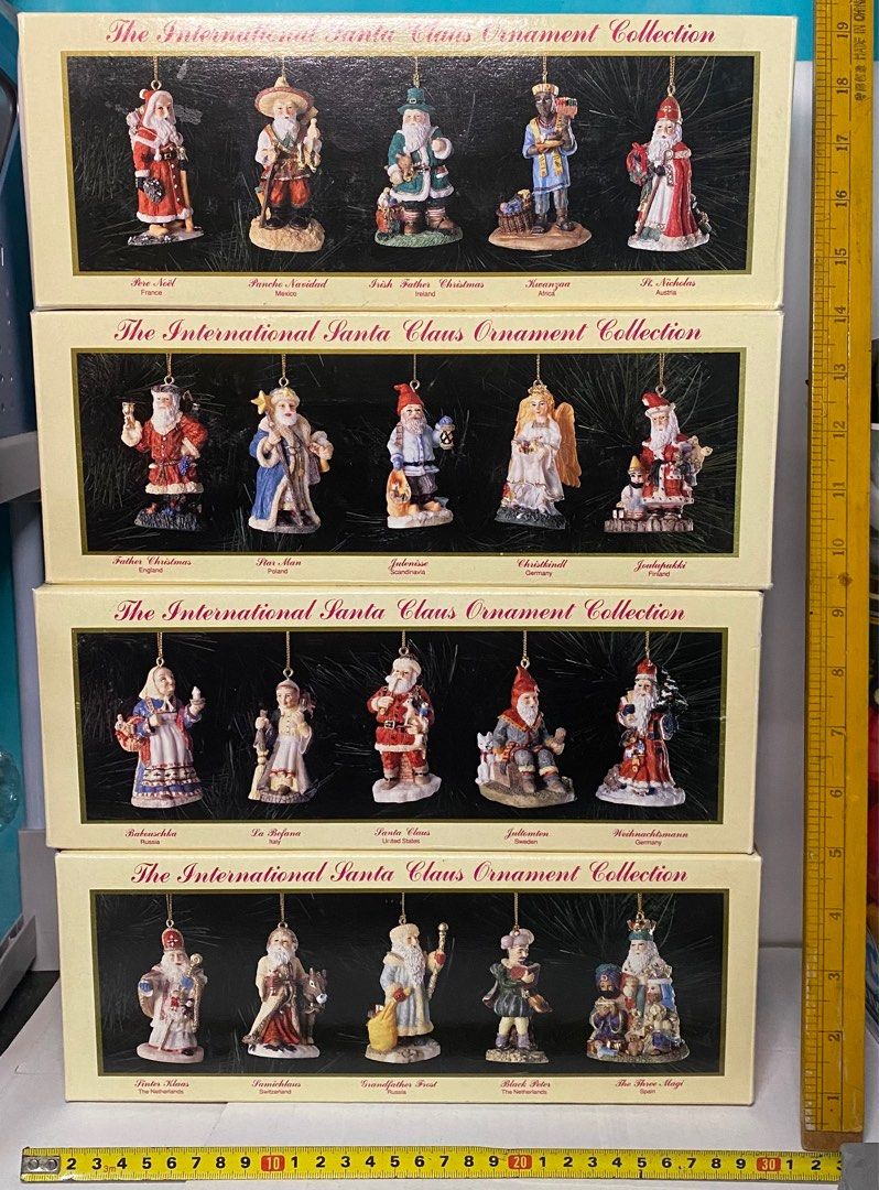 1995 The International Santa Claus Ornament Collection - 5 different ...