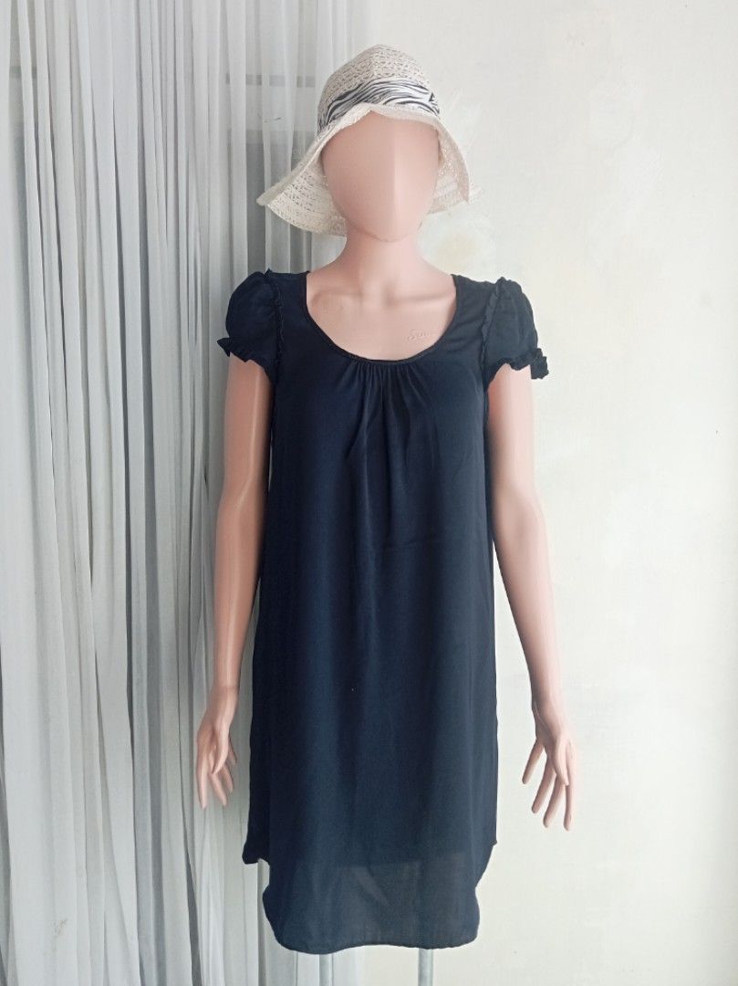 👙 DASTER "ZARA BASIC" NAVY SATIN LEMBUT👙, Fesyen Wanita, Pakaian Wanita ...