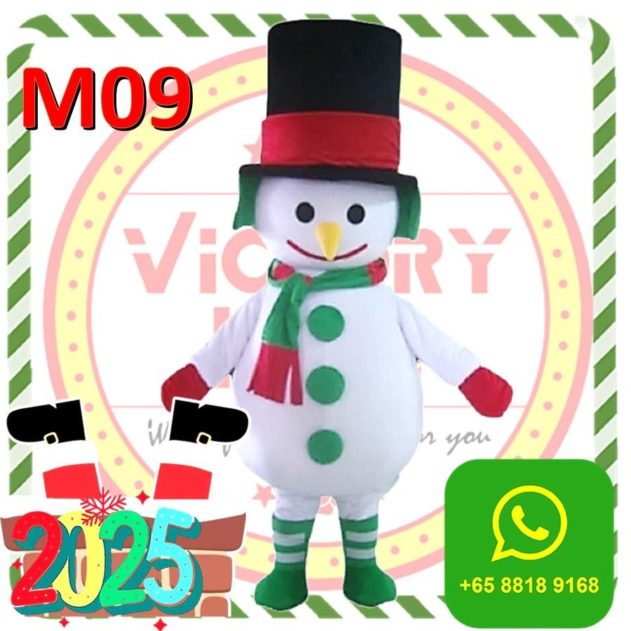 ⛄ M09 – Snowman Mascot Costume, Hobbies & Toys, Occasions & Party ...