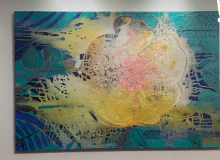 Abstract Floral Painting - Original Artwork by ADahl, Hobbies & Toys ...