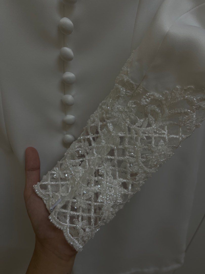 Baju kurung nikah custom made inspired by teruntum putih, Women's ...