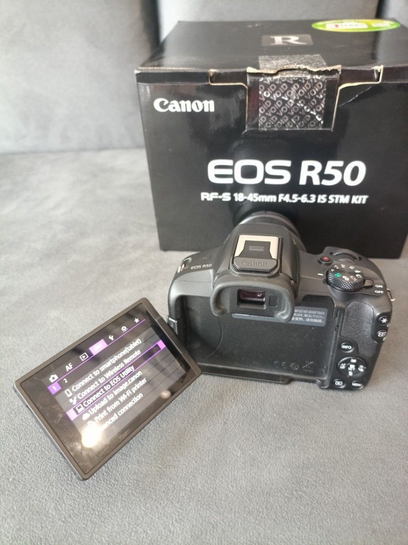 Canon EOS R50 RF-S 18-45mm IS STM Kit, Photography, Cameras on Carousell