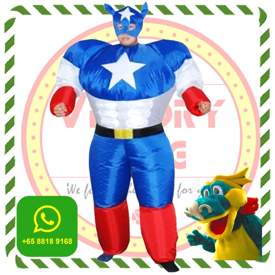 Captain America Inflatable Costume – Shield-Powered Fun!, Hobbies ...