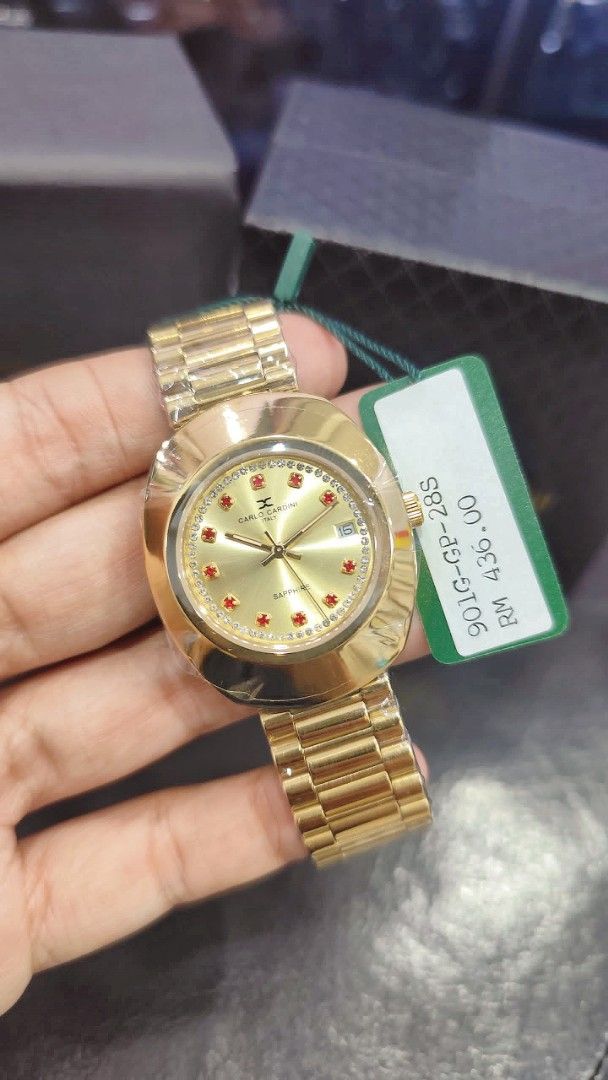 Carlo Cardini Sapphire Gold Men Watch, Men's Fashion, Watches ...