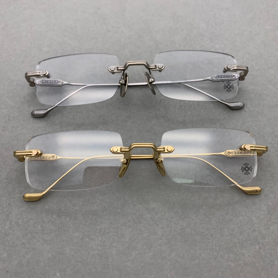 Chrome Hearts Pure Titanium Rimless Business Prescription Glasses, Men ...