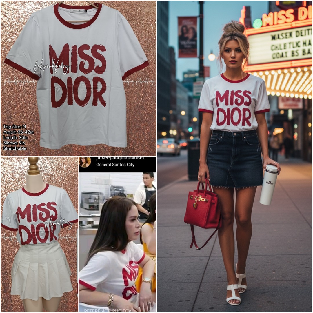 SALE COD Lalamove Bnew w/tag Miss D White Tee Designer T-shirt Branded ...