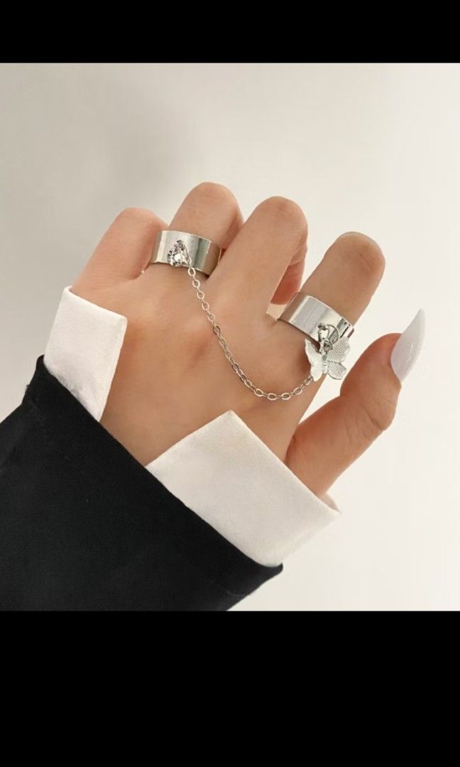 Conjoined Rings Set Unconventionally Stylish, Women's Fashion, Jewelry & Organisers, Rings on ...