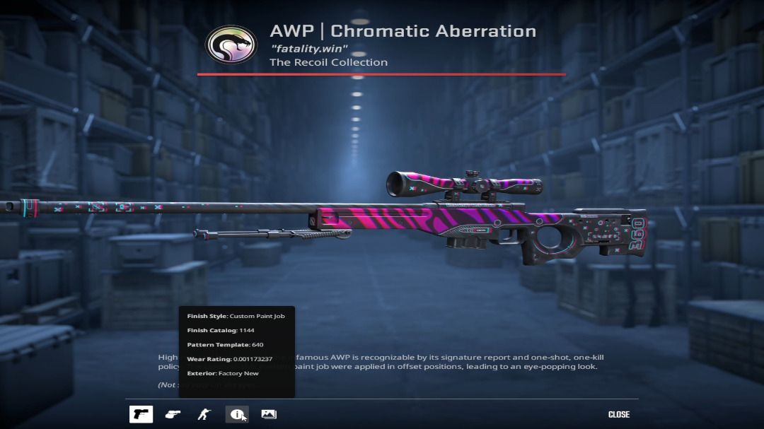 CS2/CSGO FACTORY NEW AWP SKIN | Chromatic Aberration (FN), Video Gaming ...