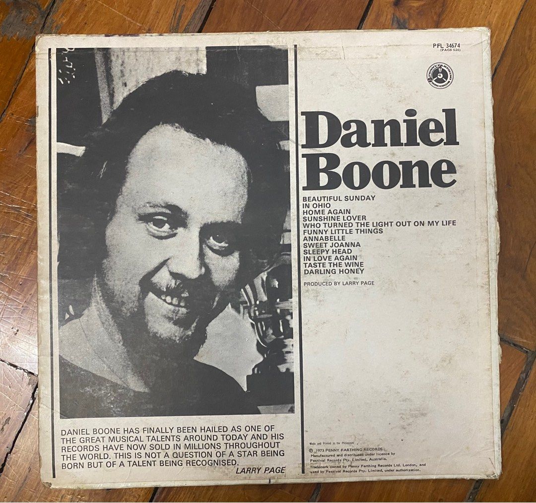 Daniel Boone – Daniel Boone - Philippines Original Country Music Album ...